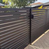 China Black Aluminum Privacy Fence With Laser Cutting For High Durability And Aesthetic Appeal for sale