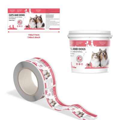 China HOT SALE Custom Printed Durable Packing Label Cats and Dogs Food Label Design for Puppy Formula Labels for sale