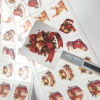 China Customized Size Whimsical Finish Christmas Gift Labels for Children's Santa Sacks for sale