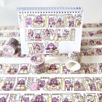 China High Quality Custom Factory Price New Design Cartoon Little Girl Label Scrapbook Stickers  Gift Washi Tape Sticker Roll for sale