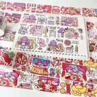 China 2023 Happy New Year Manufacturer Custom Design Clear Washi Sticker Adhesive Printing Washi Paper Tape Stickers Set Kawaii Roll for sale
