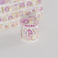 China Hot Sale Custom Design Cartoon Cute Vintage Sticker Adhesive DIY Aesthetic Journal Washi Stickers for sale