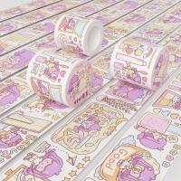 China Hot Sale Custom Design Cartoon Cute Vintage Sticker Adhesive DIY Aesthetic Journal Washi Stickers for sale