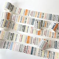China Custom Glossy English Positive Sentence Washi Scrapbook Sticker Korean Cute Aesthetic Washi Tape Set Roll Wholesale for sale