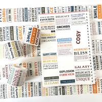 China Custom Glossy English Positive Sentence Washi Scrapbook Sticker Korean Cute Aesthetic Washi Tape Set Roll Wholesale for sale