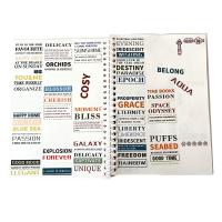 China Custom Glossy English Positive Sentence Washi Scrapbook Sticker Korean Cute Aesthetic Washi Tape Set Roll Wholesale for sale