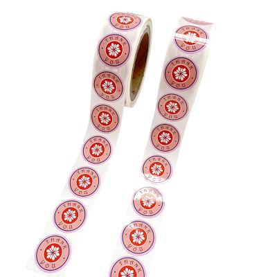 China Personalized Product Private Custom Logo Round Stickers Paper Vinyl Adhesive Waterproof Gift Box Packaging Sticker Label Roll for sale
