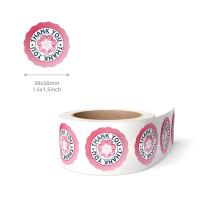 China Personalized Product Private Custom Logo Round Stickers Paper Vinyl Adhesive Waterproof Gift Box Packaging Sticker Label Roll for sale