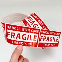 China Cheap Fragile Vinyl Sticker Shipping Warning Stickers Fragile Labels Roll for Package in Stock for sale
