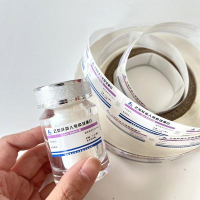 China Custom Printed Medical Vinyl Sticker Roll for Pills Capsules Price Plastic Bottle Labels for Prescription Medicine for sale