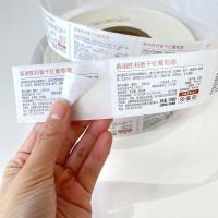 China Custom Printing White Coated Paper Specification Label Custom Strong Sticky Vinyl Wine Bottle Label for sale