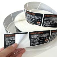 China Hot Sale Custom Design Vinyl Rectangle Coated Paper Whisky Bottle Label Sticker Black Specification Jar Labels Roll for sale