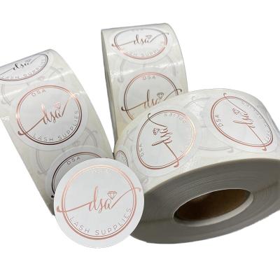 China Custom Round Color Printing Sealing Vinyl Packaging Labels Adhesive Circle Thank You Stickers Roll for sale