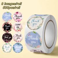 China Custom Round Color Printing Sealing Vinyl Packaging Labels Adhesive Circle Thank You Stickers Roll for sale
