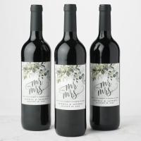 China Custom Private Gold Foil Logo Wine Glossy Bottle Label Design OEM Champagne Packaging Label Sticker for sale