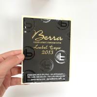 China Luxury Black Gold Foil Emboss Glossy UV BOPP Wine Bottle Adhesive Vinyl Label Sticker Custom Factory for sale
