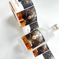 China Customized Printing Texture Paper Rose Gold Foil Perfume Bottle Container Adhesive Label Sticker Packaging for sale