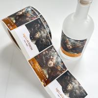 China Customized Printing Texture Paper Rose Gold Foil Perfume Bottle Container Adhesive Label Sticker Packaging for sale