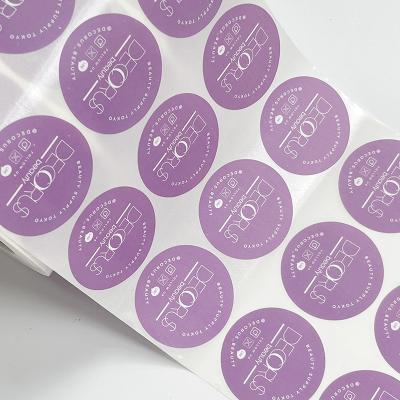 China Custom Printing Round Essential Oil Skincare Circle Seal Adhesive Labels Sticker Roll for sale