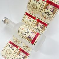 China Custom Printing Texture Gold Foil Embossed Sticker Perfume UV Logo Label Printing Wine Label for sale