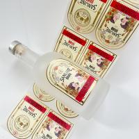 China Custom Printing Texture Gold Foil Embossed Sticker Perfume UV Logo Label Printing Wine Label for sale