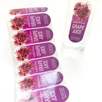 China Custom Printing Service Vinyl Waterproof Self Adhesive Packaging Transparent Water Juice Glass Bottle Beverage Labels for sale