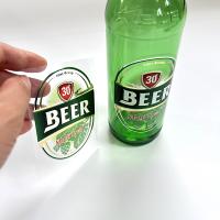 China Custom Private PET Transparent Clear Adhesive Black Beer Beverage  Packaging  Label Sticker Manufacture for sale