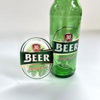 China Custom Private PET Transparent Clear Adhesive Black Beer Beverage  Packaging  Label Sticker Manufacture for sale