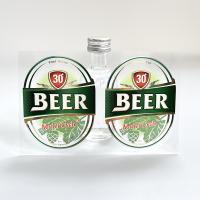 China Custom Private PET Transparent Clear Adhesive Black Beer Beverage  Packaging  Label Sticker Manufacture for sale