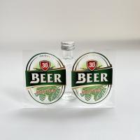 China Custom Private PET Transparent Clear Adhesive Black Beer Beverage  Packaging  Label Sticker Manufacture for sale