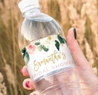 China Custom Printed Waterproof Multi-color Clear Private Self-adhesive Spring Water Beverage Bottle Label Sticker for sale