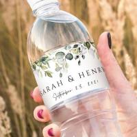 China Custom Printed Waterproof Multi-color Clear Private Self-adhesive Spring Water Beverage Bottle Label Sticker for sale