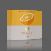 China Custom Die Cut Waterproof Orange Juice Bottle Labels Cold-Resistant Sticky Fruit Juice Drinking Logo Label Sticker Roll for sale