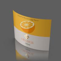 China Custom Die Cut Waterproof Orange Juice Bottle Labels Cold-Resistant Sticky Fruit Juice Drinking Logo Label Sticker Roll for sale
