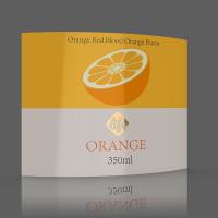 China Custom Die Cut Waterproof Orange Juice Bottle Labels Cold-Resistant Sticky Fruit Juice Drinking Logo Label Sticker Roll for sale