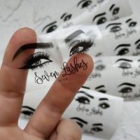 China Custom Personalized Printed  Waterproof Security Seal Label Eyelash Extension Private Clear Label Foil Label Sticker for sale