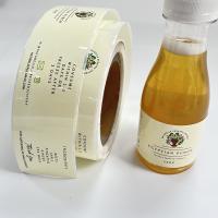 China Print Private Waterproof Glossy Vinyl Adhesive Beverage Packaging Label Roll for Plastic Juice Bottle 2024 for sale