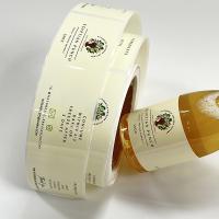 China Print Private Waterproof Glossy Vinyl Adhesive Beverage Packaging Label Roll for Plastic Juice Bottle 2024 for sale