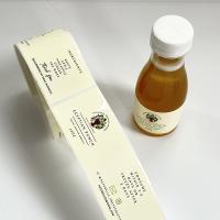 China Print Private Waterproof Glossy Vinyl Adhesive Beverage Packaging Label Roll for Plastic Juice Bottle 2024 for sale