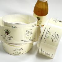 China Print Private Waterproof Glossy Vinyl Adhesive Beverage Packaging Label Roll for Plastic Juice Bottle 2024 for sale