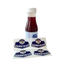 China Custom Printed Logo Adhesive Waterproof Water Label 450ml Pressed Juice Bottle Packing Sticker Label Roll for sale