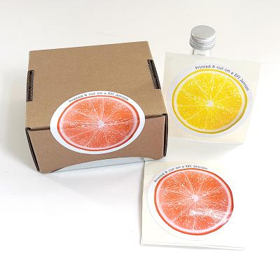 China Wholesale Custom Round Waterproof Food Private Label Fruit Labels Bottle Glass Jar Adhesive Circle Sticker Label for sale