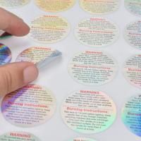China Custom Printed Waterproof Holographic Laser Anti-Anti-ounterfeit Security Label Adhesive 3D Packaging Sealing Label Sticker Sheet for sale