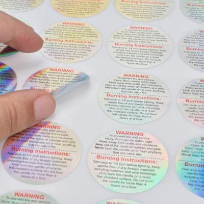 China Custom Printed Waterproof Holographic Laser Anti-Anti-ounterfeit Security Label Adhesive 3D Packaging Sealing Label Sticker Sheet for sale