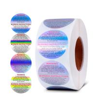 China Custom Printed Waterproof Holographic Laser Anti-Anti-ounterfeit Security Label Adhesive 3D Packaging Sealing Label Sticker Sheet for sale