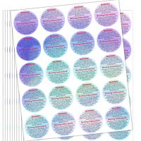 China Custom Printed Waterproof Holographic Laser Anti-Anti-ounterfeit Security Label Adhesive 3D Packaging Sealing Label Sticker Sheet for sale
