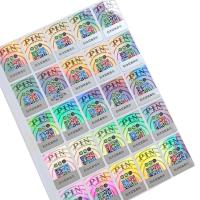 China Custom logo High Security Premium Laser Anti-Anti-ounterfeiting Labels Stickers for Cosmetics for sale