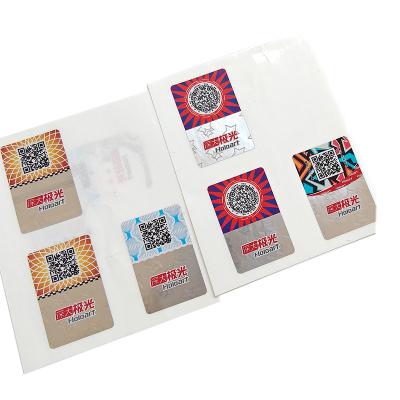 China Custom logo Shape Security Pattern Holographic Anti-Anti-ounterfeiting Labels Stickers for Software Packaging for sale