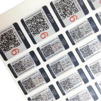 China Custom logo QR Code Holographic Anti-Anti-ounterfeiting Labels Stickers for Wine Spirits Electronics Cosmetics Medicine for sale