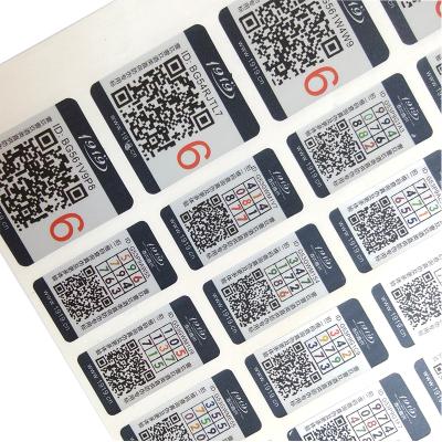 China Custom logo QR Code Holographic Anti-Anti-ounterfeiting Labels Stickers for Wine Spirits Electronics Cosmetics Medicine for sale